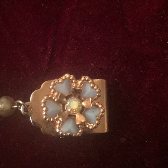 Vintage | Accessories | Vintage Blue Flower Sweater Guard | Poshmark